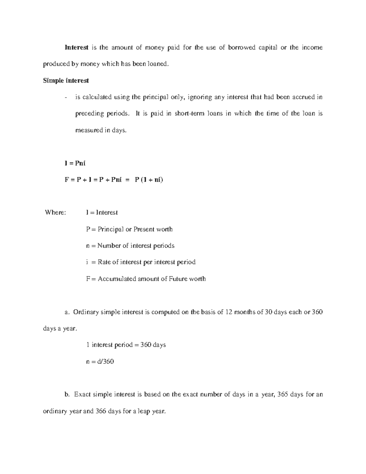 Eng Econ: Understanding Interest, Cash Flow, and Value Equations - Studocu