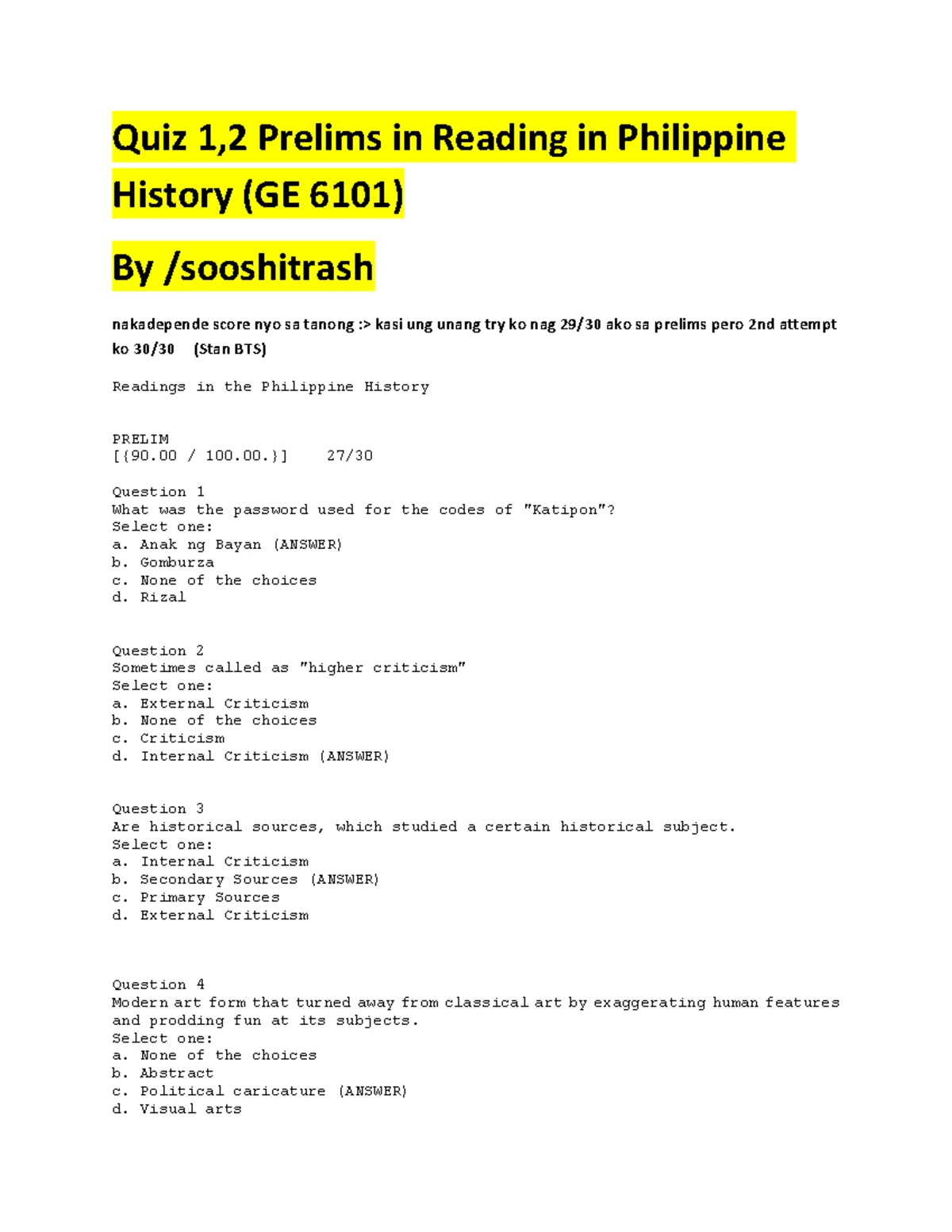 Data Structure And Algo Prelim To Finals Main Stacks Is Also Called A Algorithm Queue False