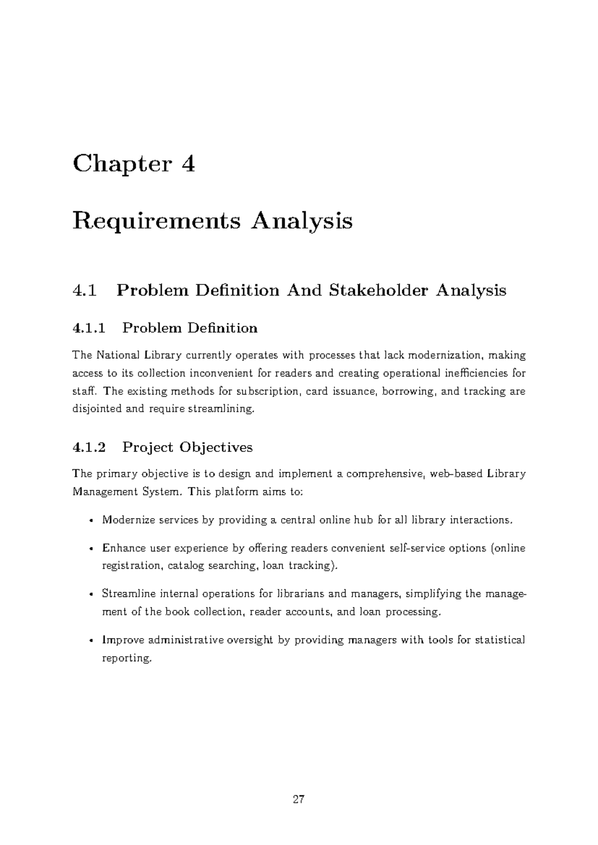 Chapter 4: Requirements Analysis for National Library Management System ...