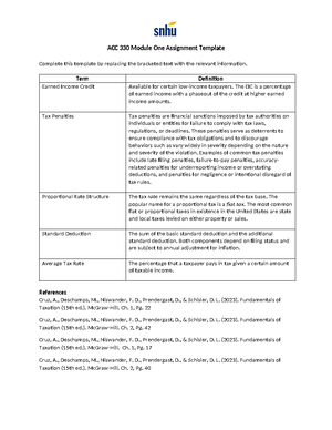 ACC 330 Module Two Adjusted Gross Income Assignment Template - Research ...