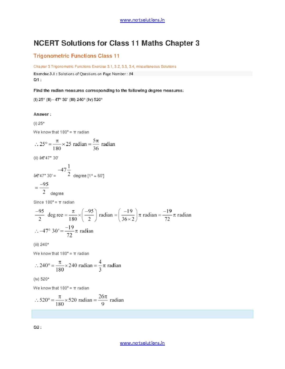 Trigonometry Unit 4 - Graphing Trig Functions: Notes, HW & Review - Studocu