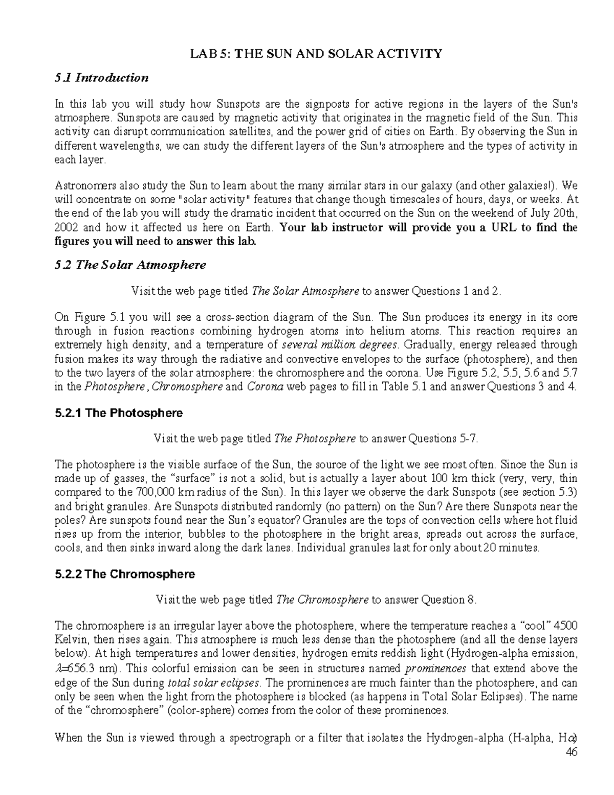 Lab 5 Manual: Exploring Solar Activity and Sunspot Dynamics - AY 102 ...