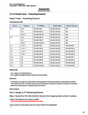 13.2.6 Packet Tracer - Verify IPv4 and IPv6 Addressing Completed CSCO290 - Addressing Table ...