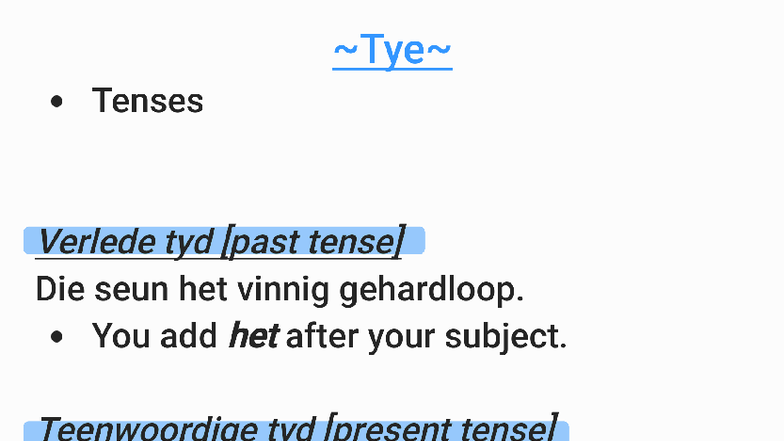 Gr 11 Afrikaans P1 Exam Scope: Tenses and Grammar Rules - Studocu