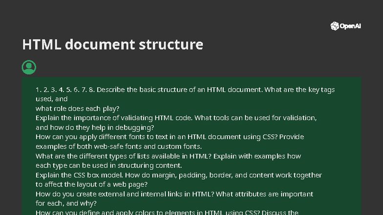 HTML Document Structure and CSS Techniques: Unit 1 QB - Studocu