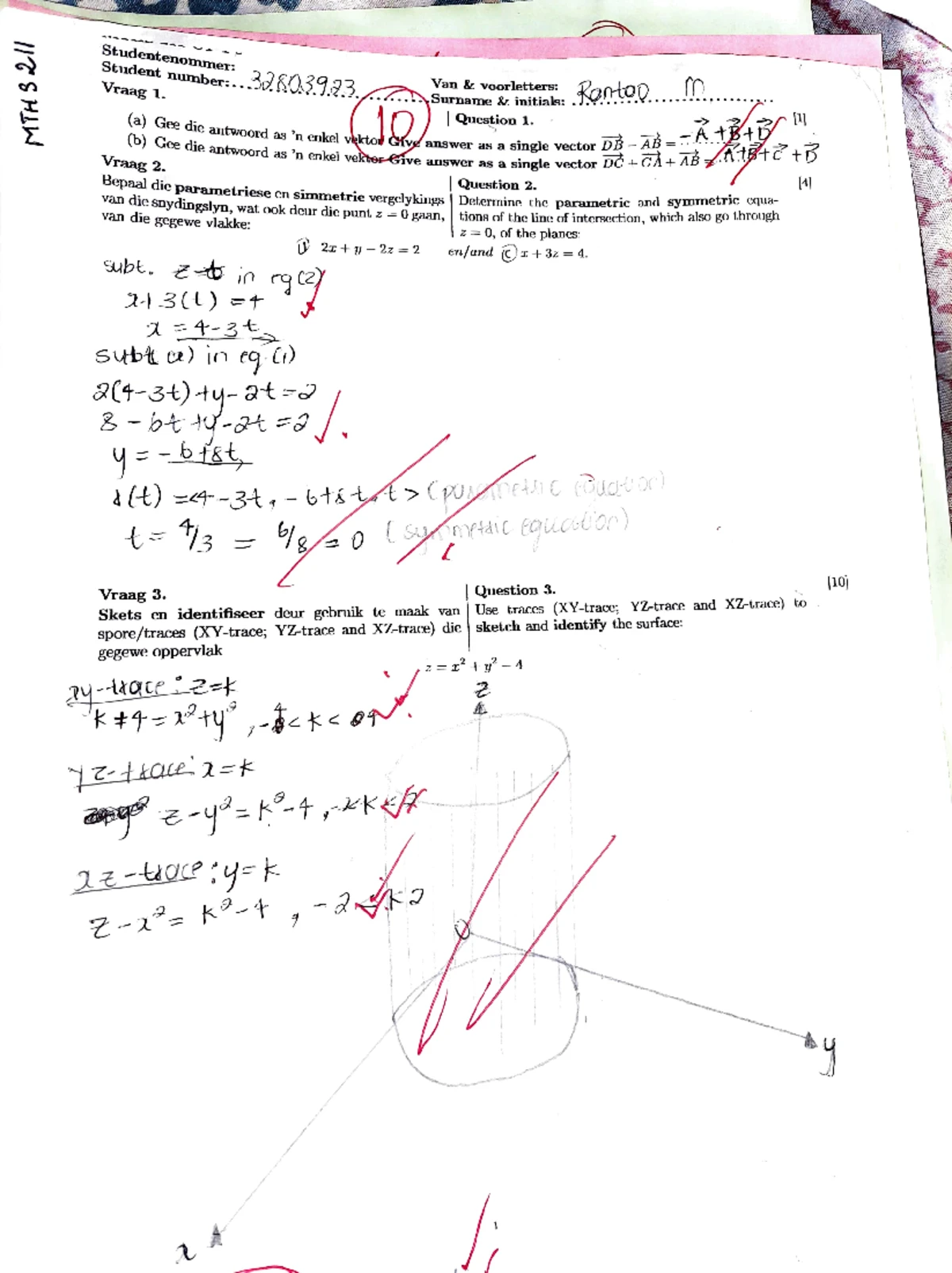 MTHS 211 Class Test 2 & 4 Notes on Questions & Solutions - Studocu