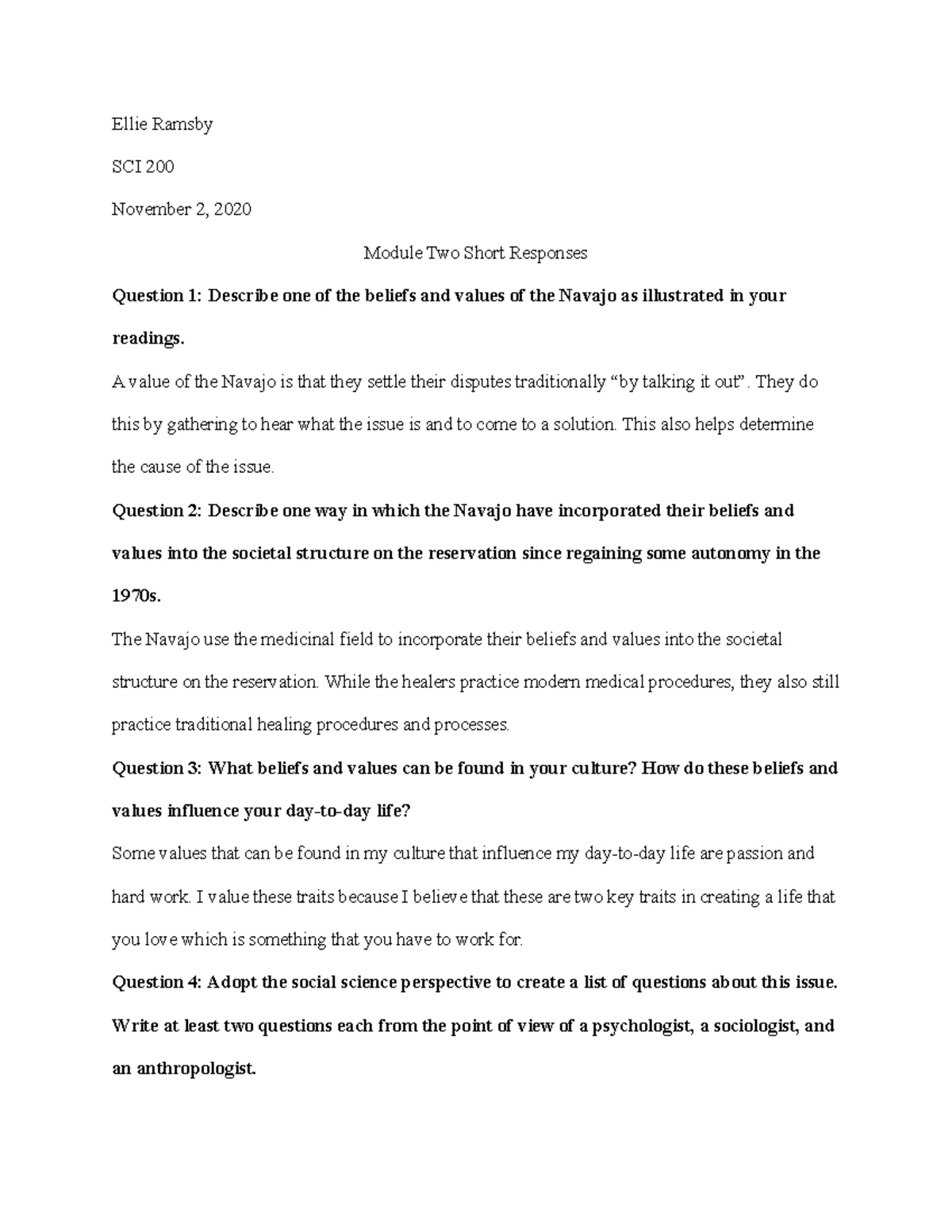 SCS 200 Module 6 Presentation Narrative and TED Talk Reflections - Studocu