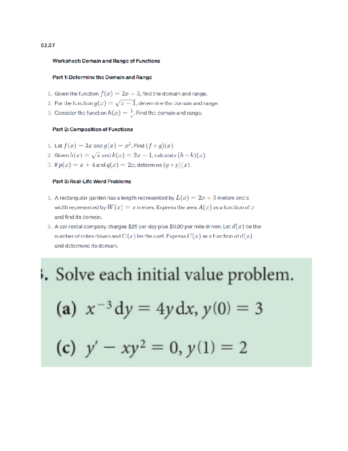 Maths Practice Problems: Essential Exercises for Mastery - Studocu
