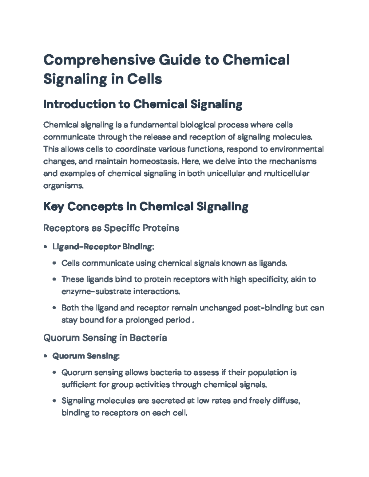 Comprehensive Guide to Chemical Signaling in Cells - Comprehensive ...