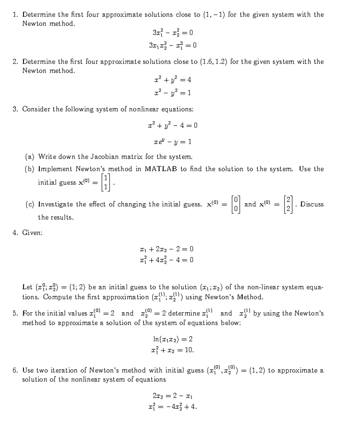 Tutorial 4 - Jacobian & Newton's Method Solutions (MATH 101) - Studocu