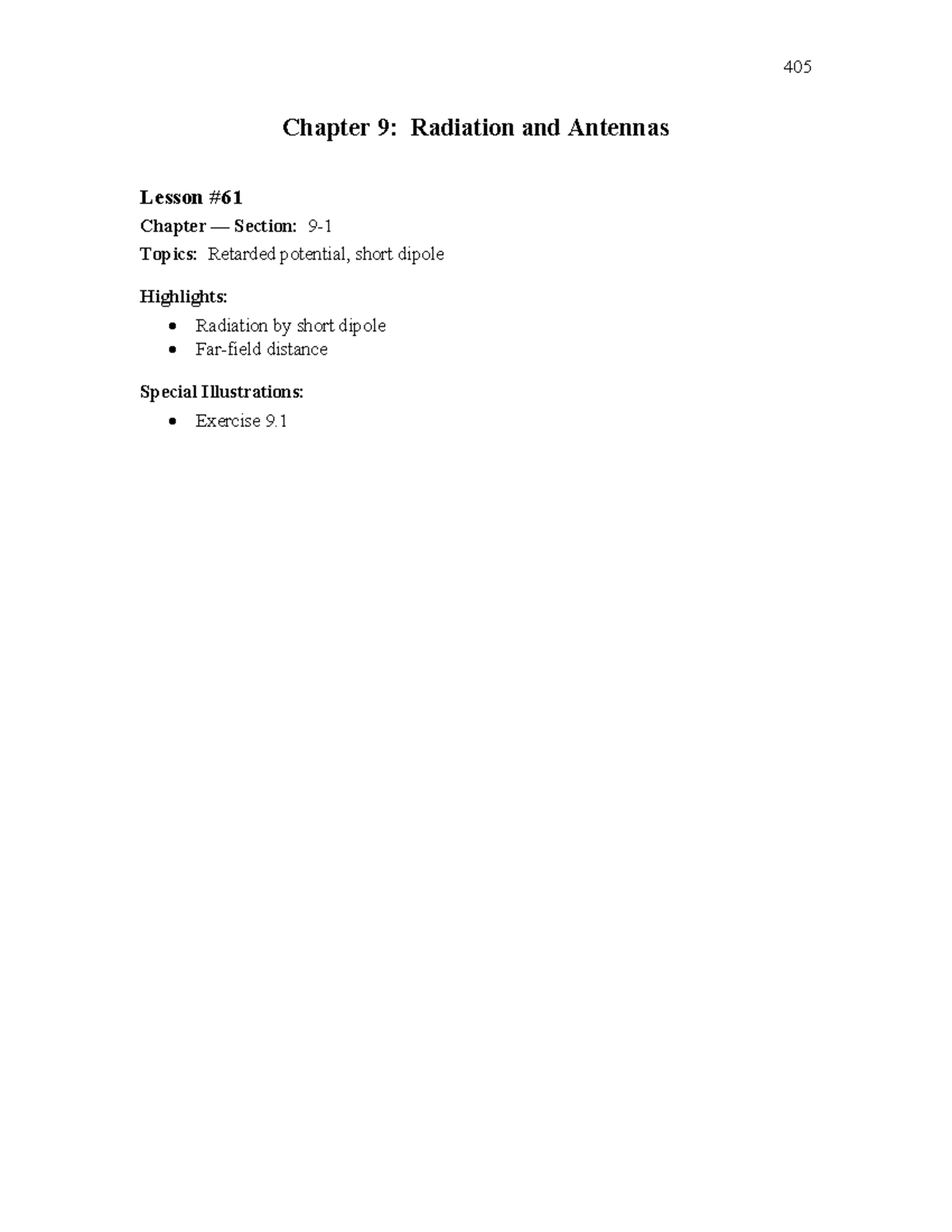 Chap9 - Radiation and Antennas Lecture Notes - Studocu