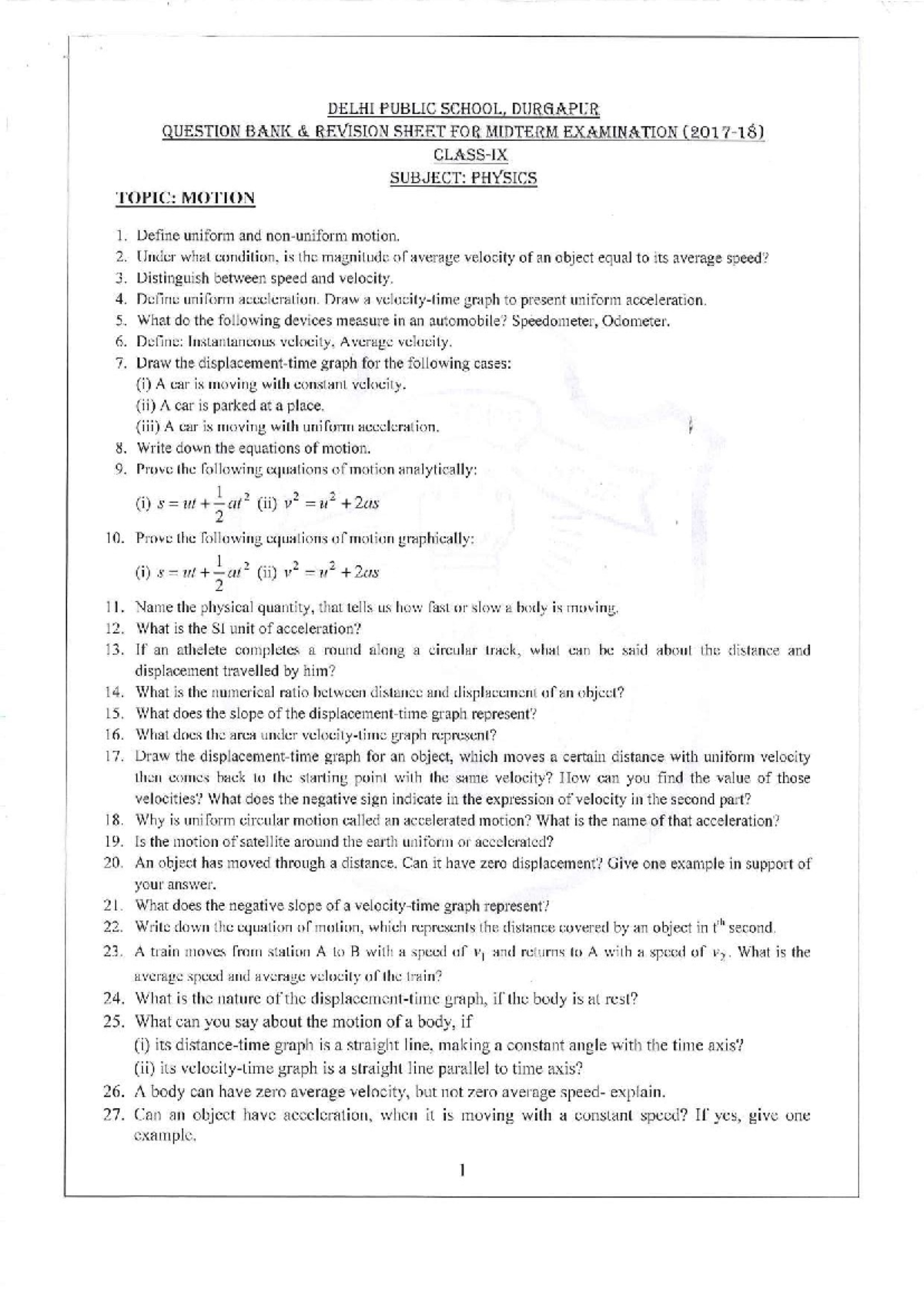 Physics-IX - AAA: Motion, Forces, and Gravitation Study Guide - Studocu