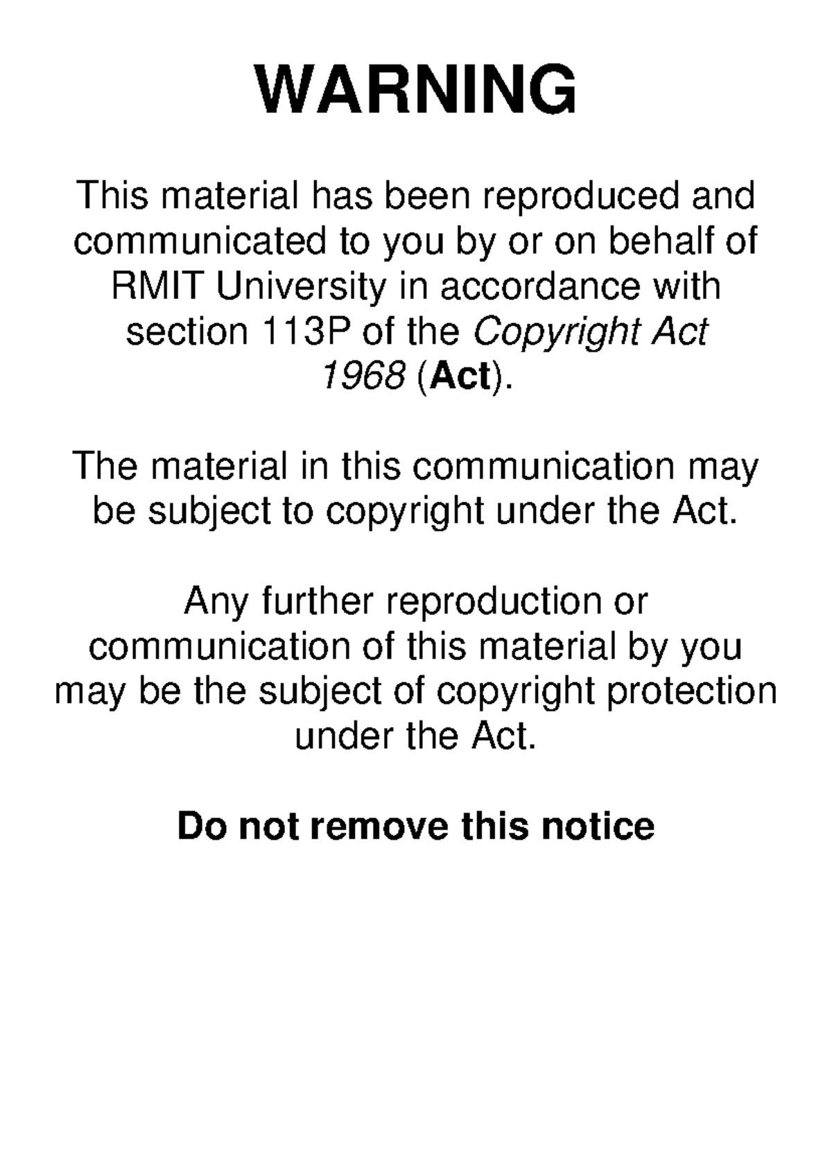 Article for assignment 1 - WARNING This material has been reproduced ...