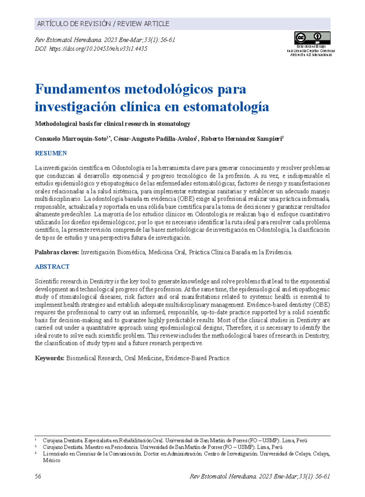 Fundamentos Metodológicos para Investigación Clínica en Estomatología ...