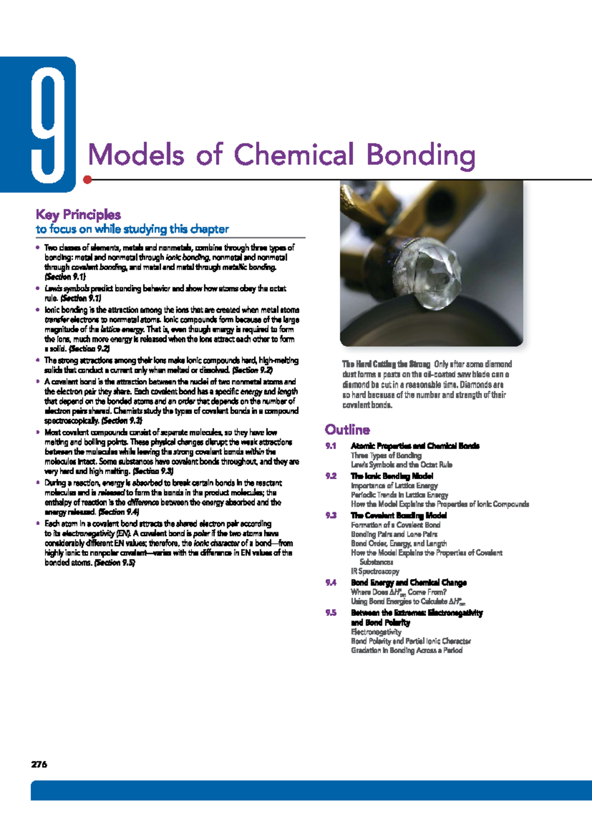 Ch9 - Models of Chemical Bonding: Key Principles and Types of Bonding ...