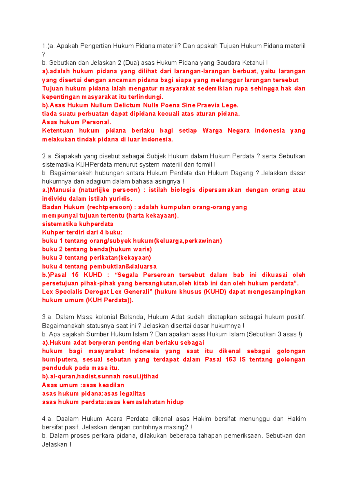 PHI - Resume: Pengertian dan Tujuan Hukum Pidana serta Hukum Perdata - Studocu