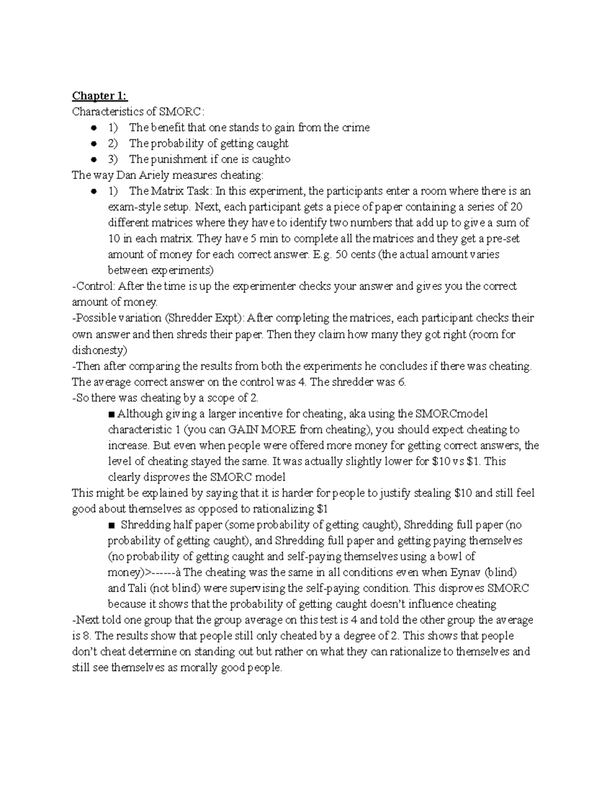 MGT 16 Final Exam Notes: Insights on Cheating and Ethics - Studocu
