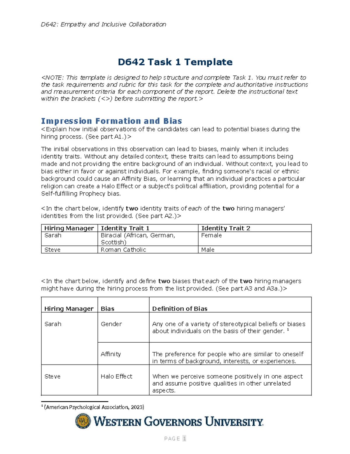 D642 Final Exam: Bias in Hiring Practices and Mitigation Strategies - Studocu