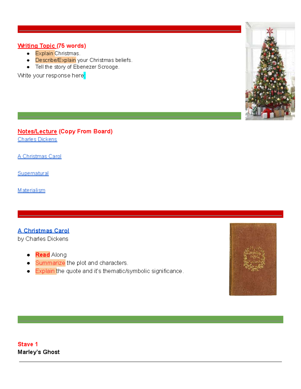 A Christmas Carol (ENG 101) - Detailed Summary & Analysis - Studocu