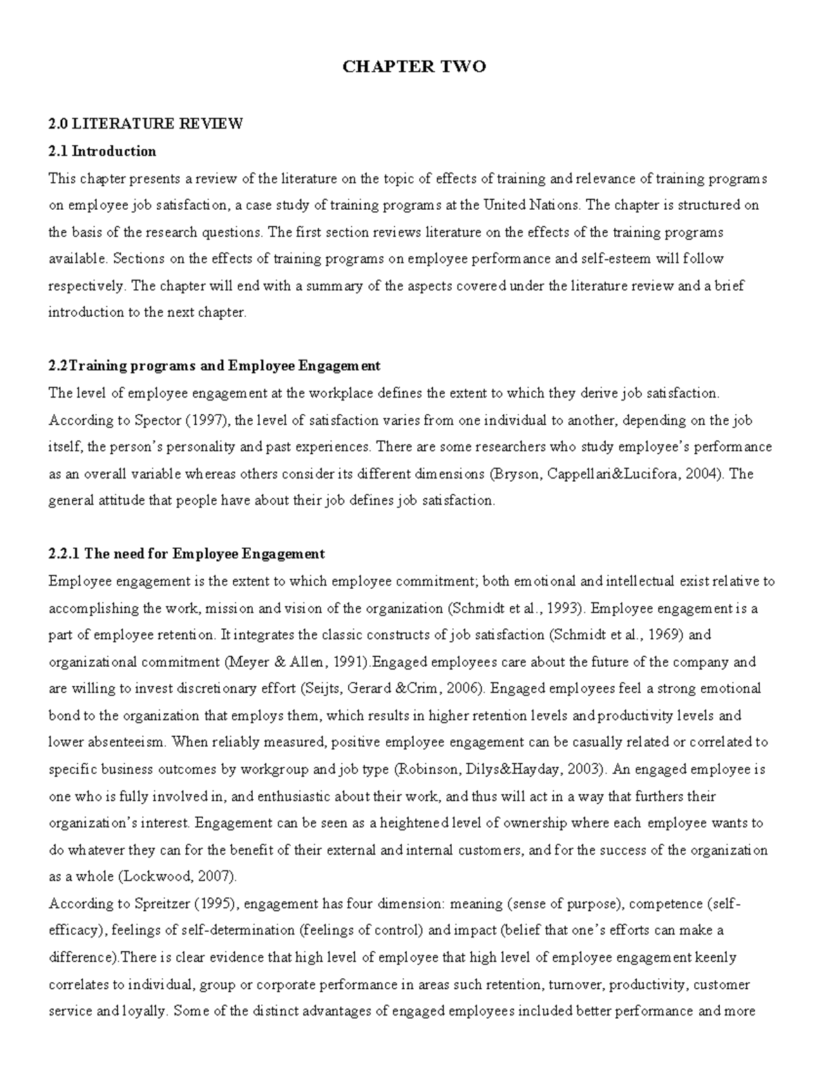 Chap 2 Literature Review On Training Programs And Employee