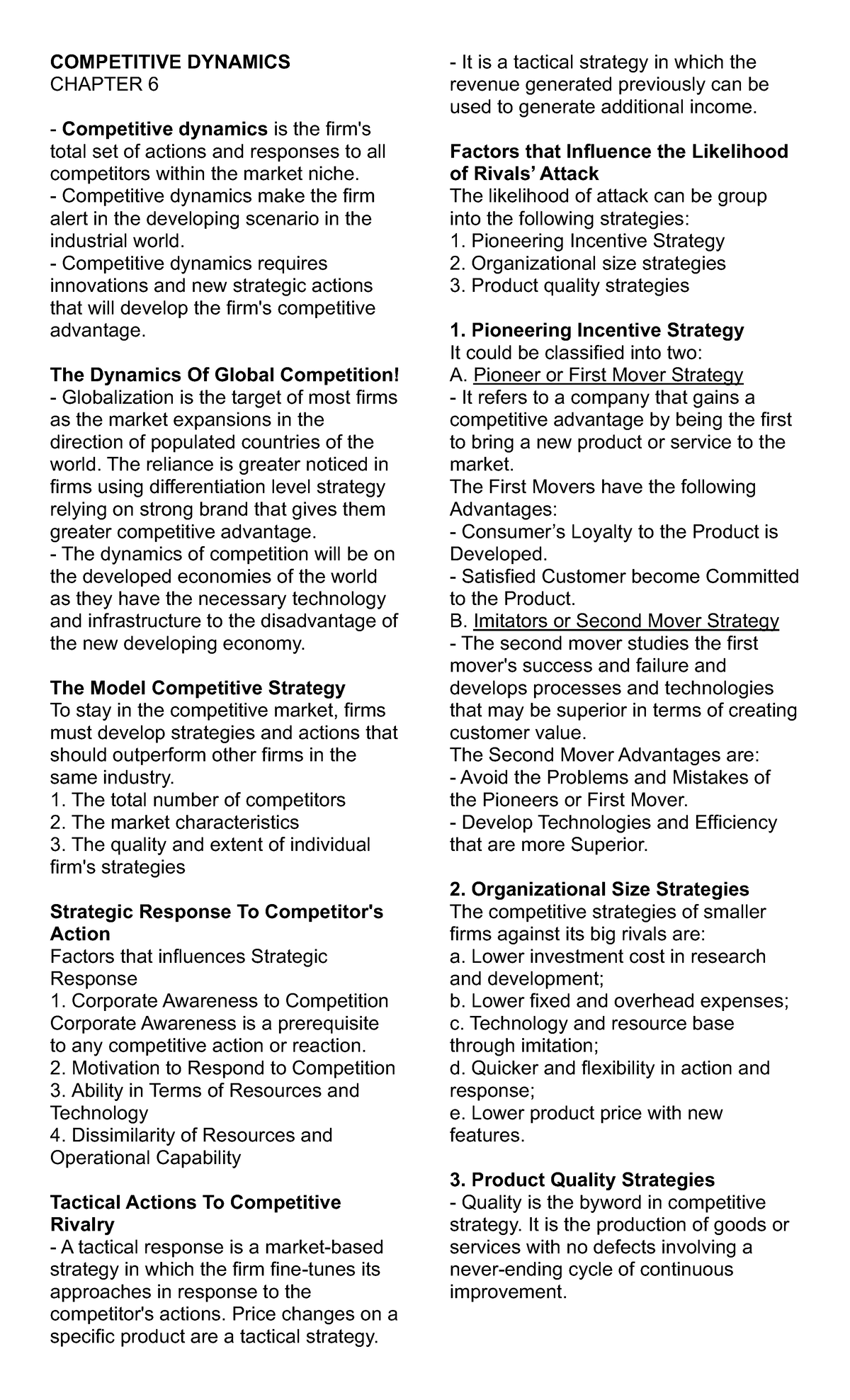 BA-321 Competitive Dynamics: Understanding Market Rivalry and Strategy ...