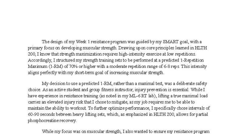 ML6 RT Rationale: Designing a SMART Resistance Program for Strength ...