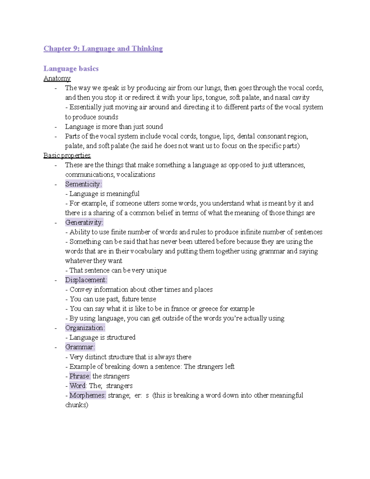 Psych 1003: Chapter 9 & 10 - Language, Thinking, and Intelligence Notes ...