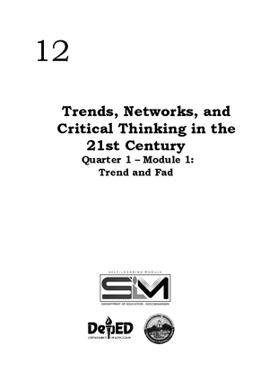Trends- Module-2 - 12 Trends, Networks and Critical Thinking in the ...