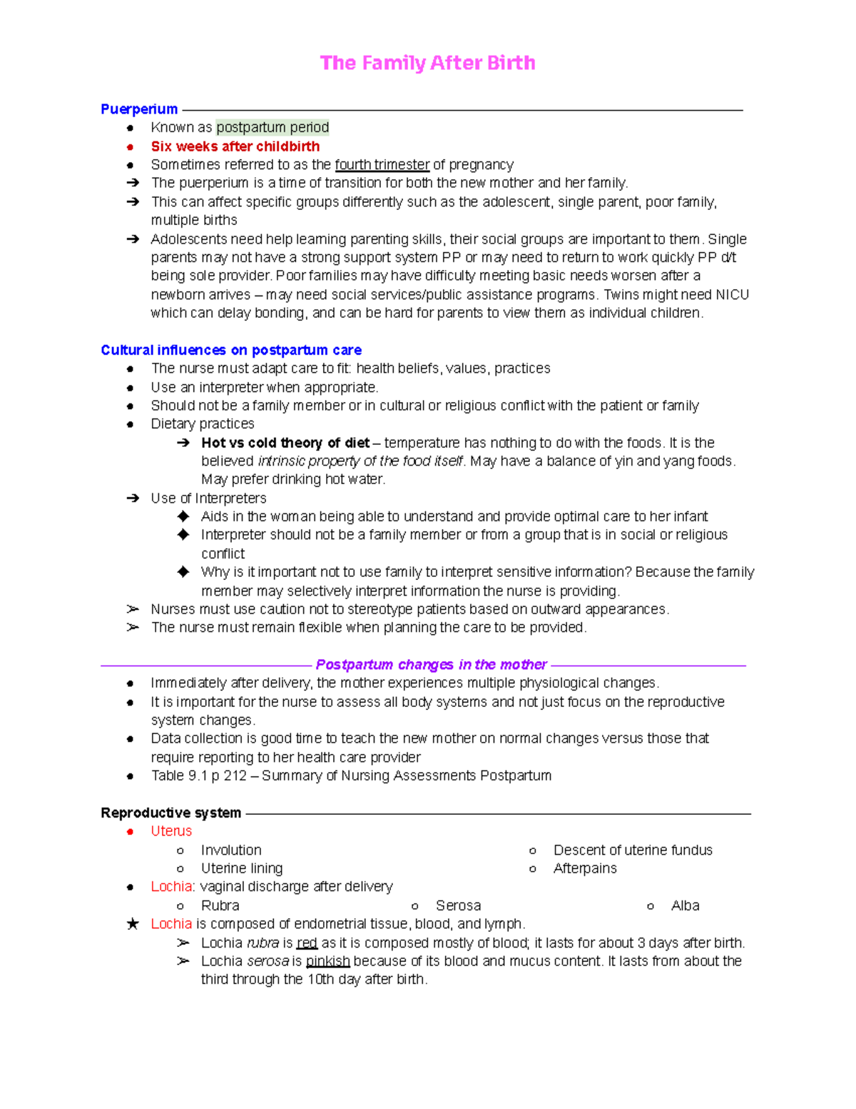 OB Quiz 3 CH. 9 - Maternal and Newborn Care Postpartum Insights - Studocu
