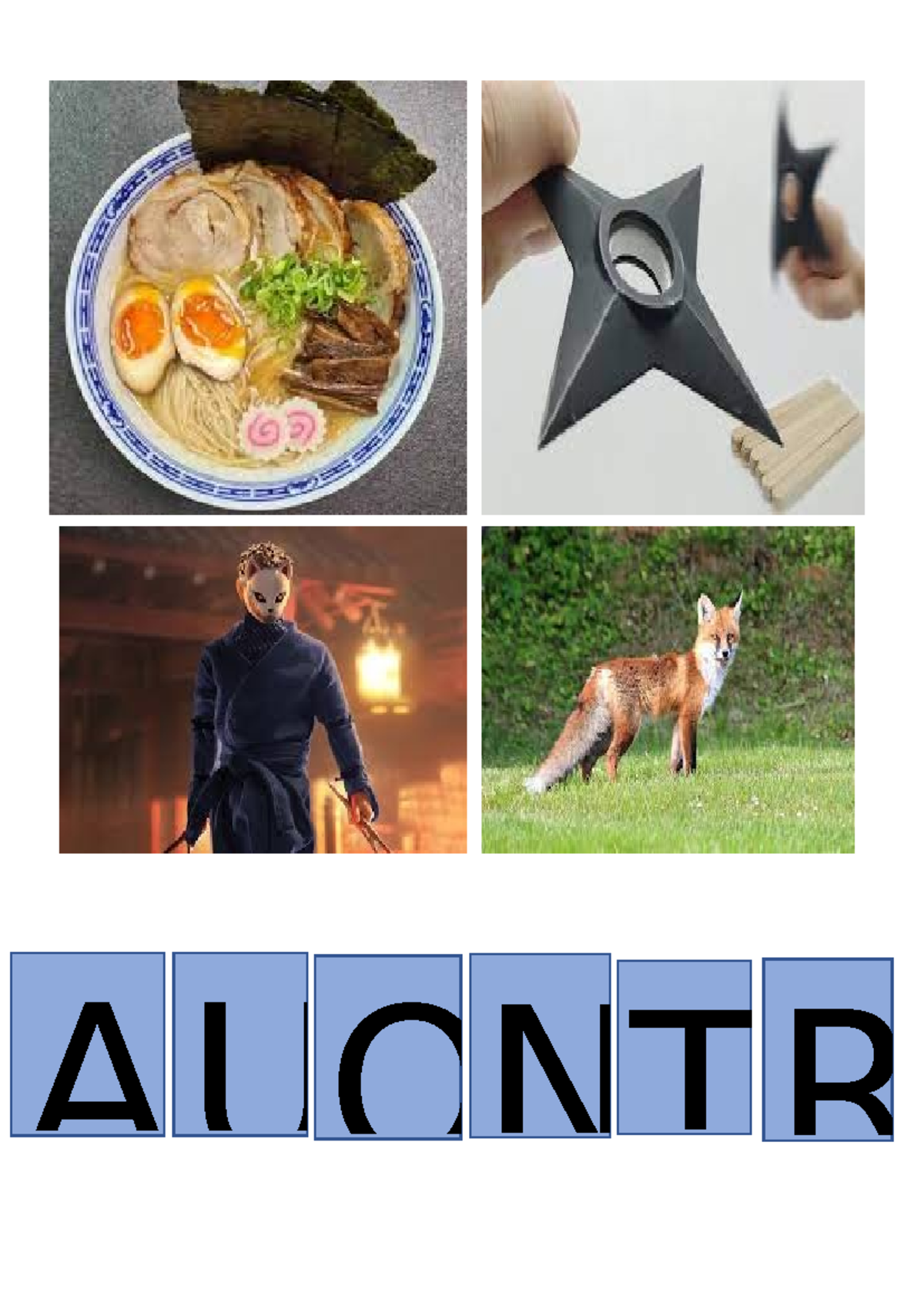 Four Pics One Word - English - A UO NT R Y T O Y O S RT A A NRD N A T ...