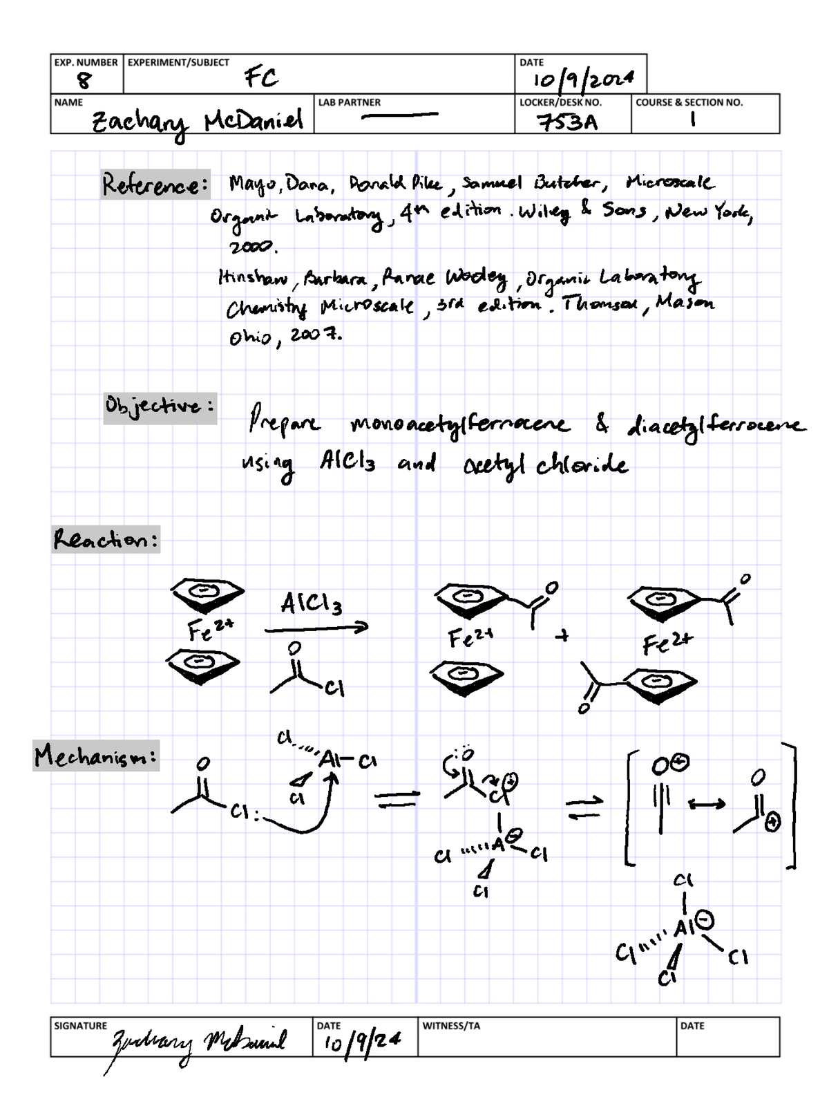 FC 753A Final Lab Report: Friedel-Crafts Acetylation Experiment - Studocu