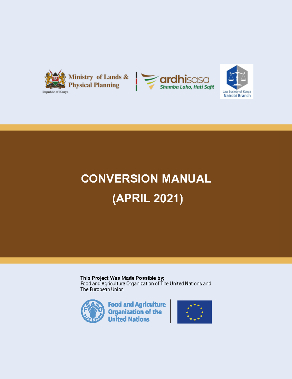 Conversion Manual: Title Changes & Procedures (APRIL 2021) - Studocu