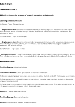 Conjunctions Module - A Detailed Lesson Plan in English 8 Learning ...