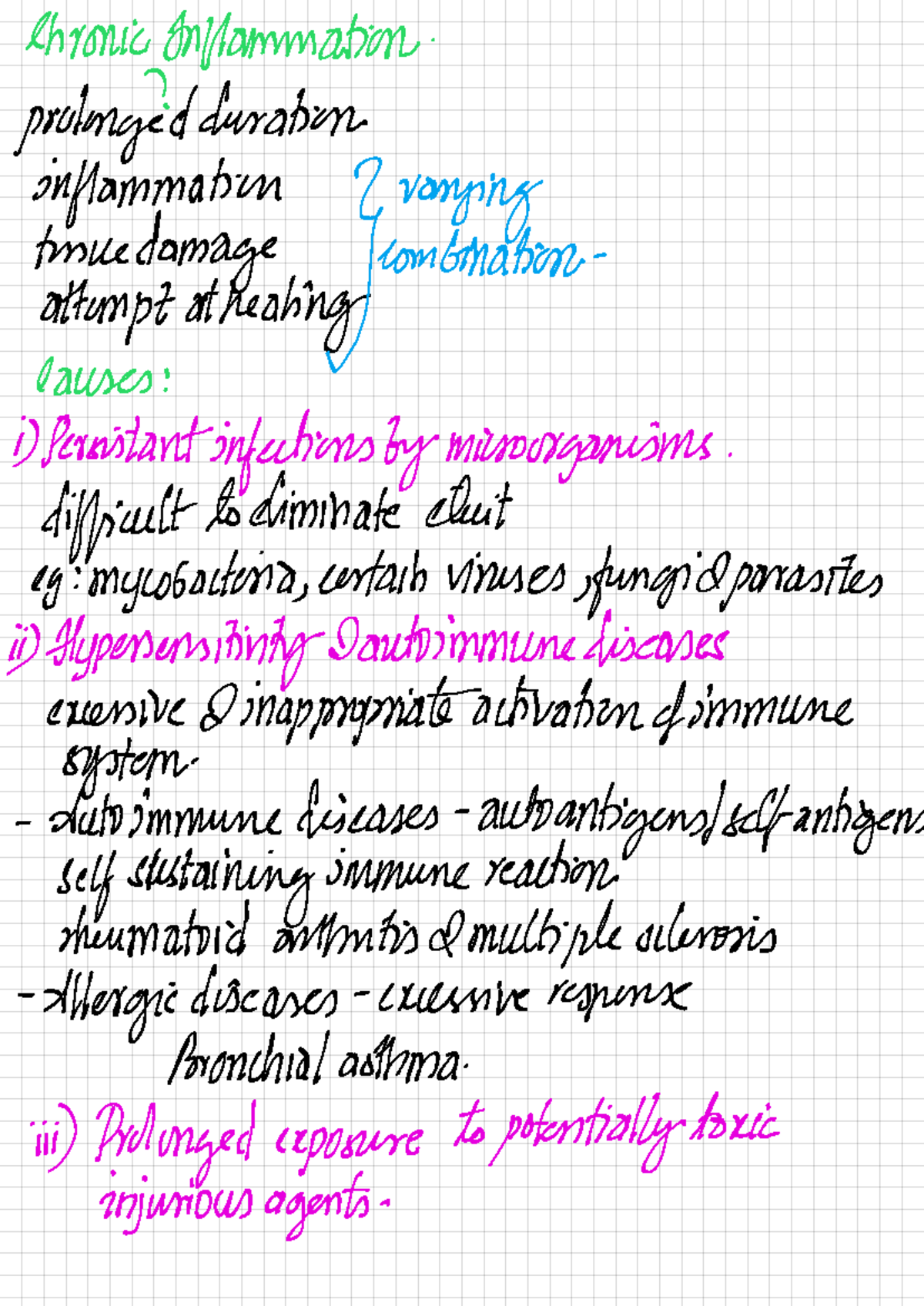 Pathology Lecture Notes: Inflammation and Chronic Conditions - Studocu