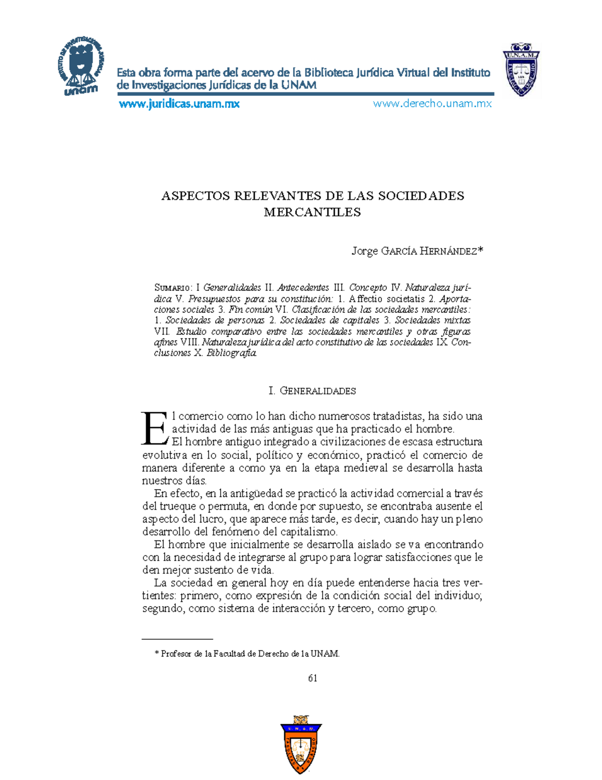 Aspectos Relevantes DE LAS Sociedades Mercantiles - ASPECTOS RELEVANTES ...