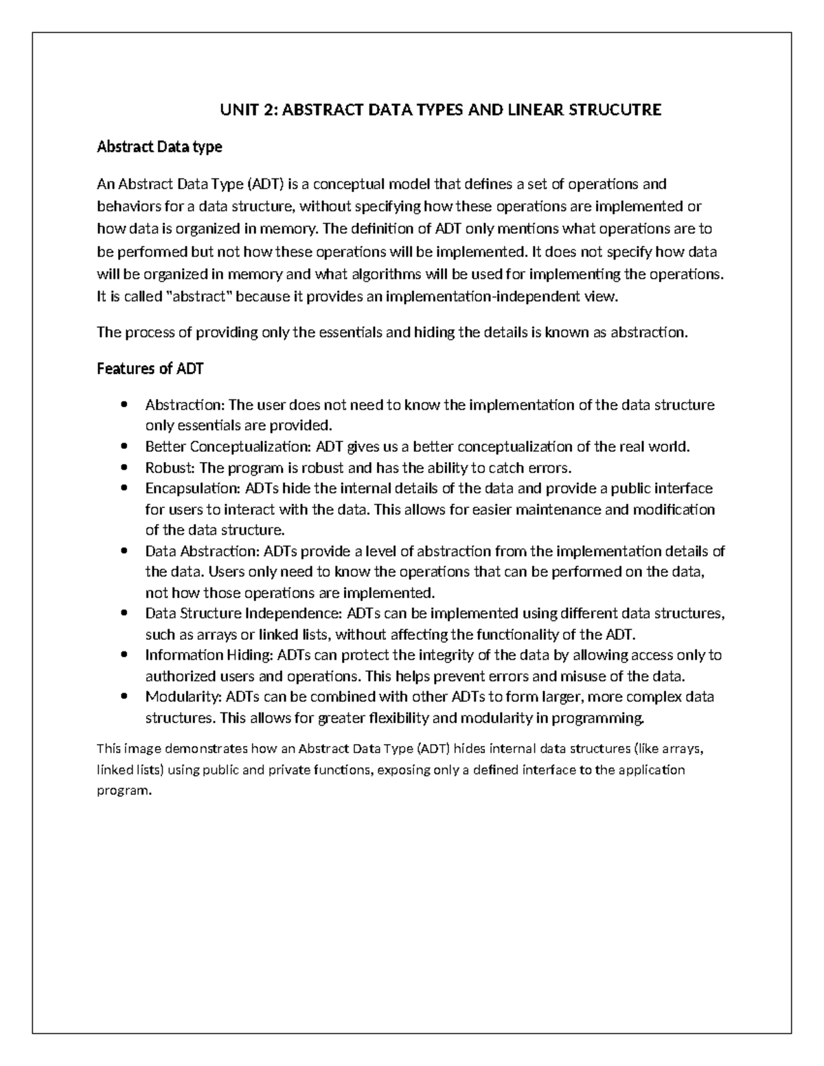 UNIT 2: ADTs & Linear Structures in Python - Key Concepts and Examples ...