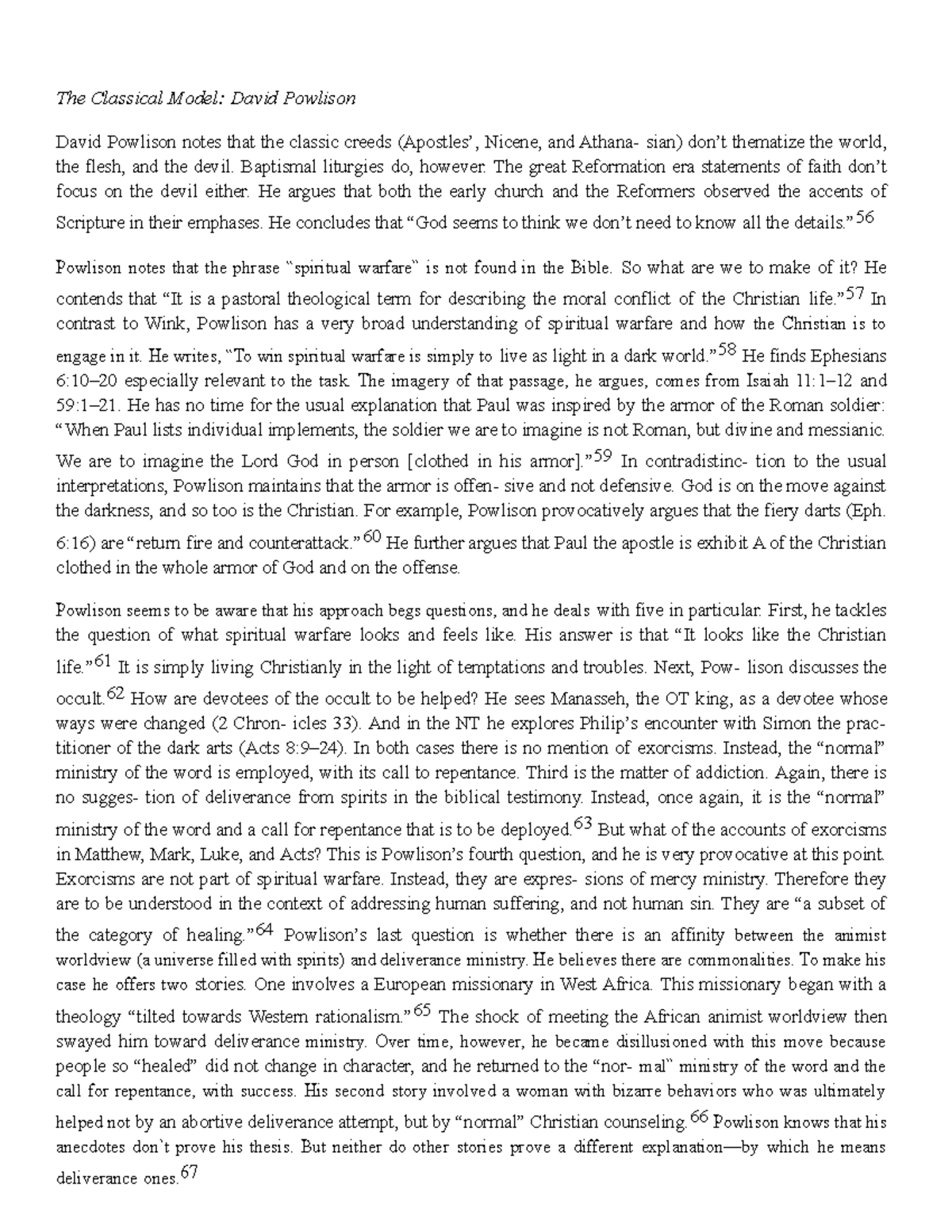 Parte 2 Clase 7 - Apuntes - The Classical Model: David Powlison David ...