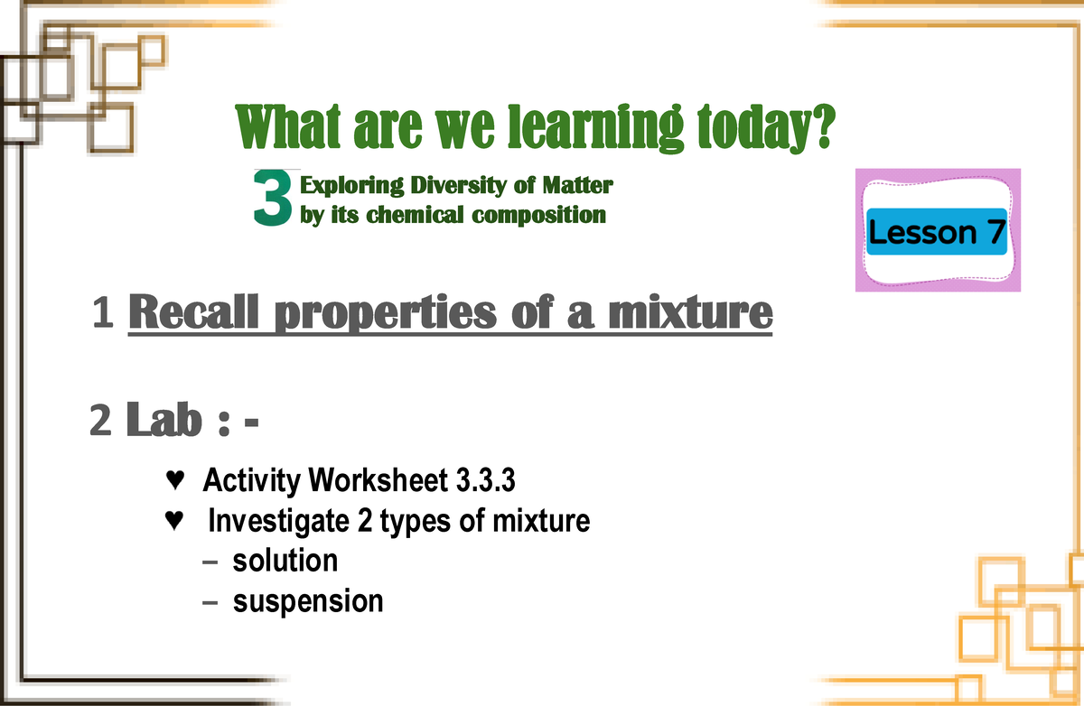 Chapter 3 L7 - Exploring Mixtures and Their Properties in Chemistry ...