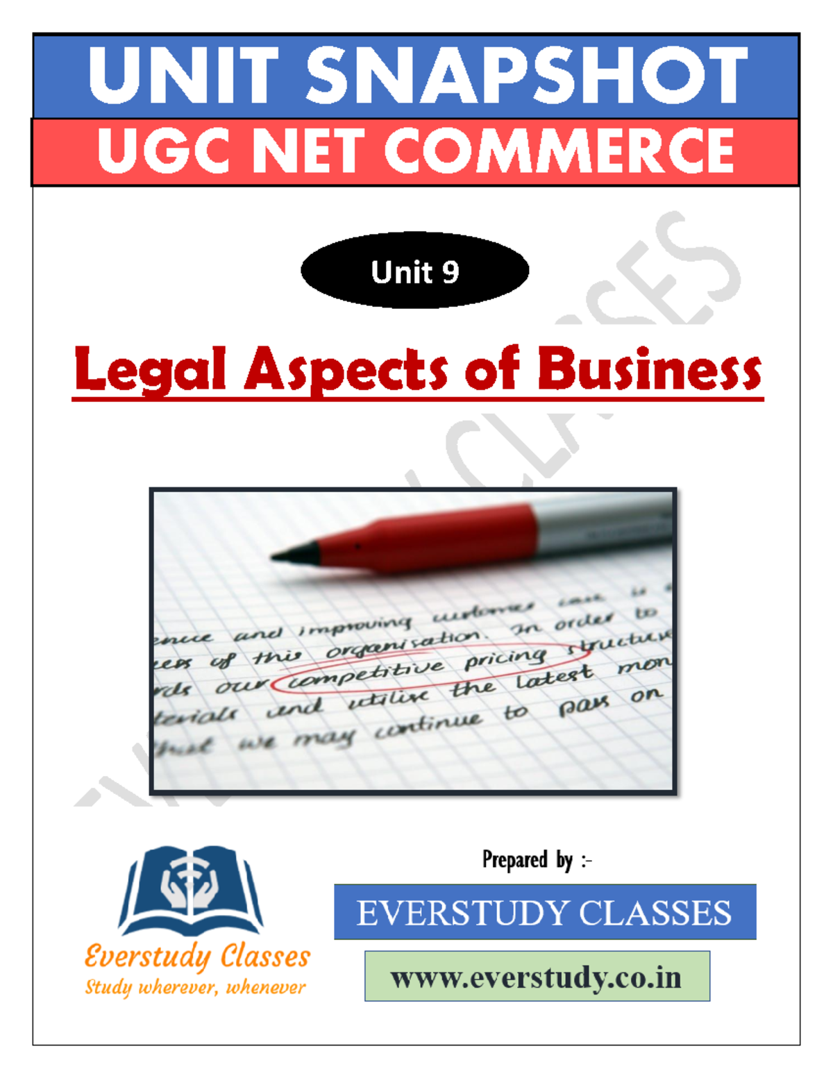 UGC NET COMMERCE Unit 9: Legal Aspects of Business - Indian Contract ...