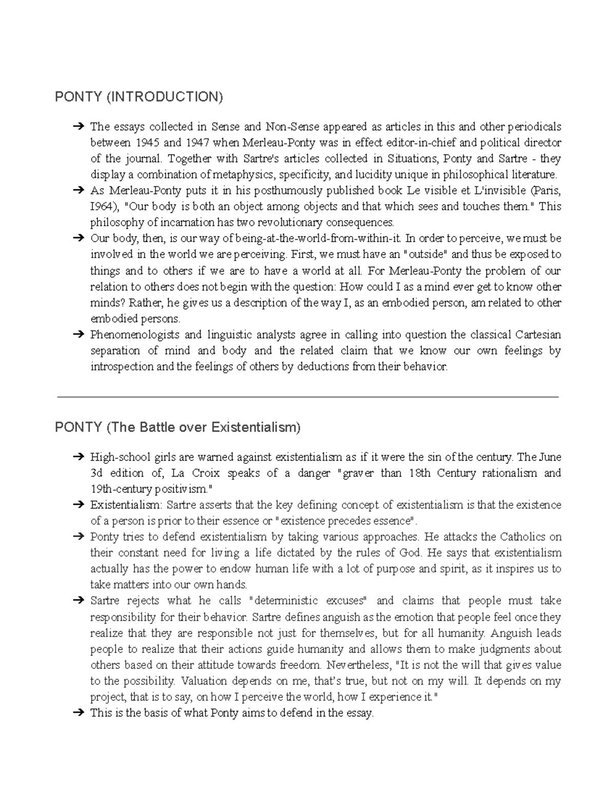 Understanding Merleau-Ponty: Philosophy of Perception and Existence ...