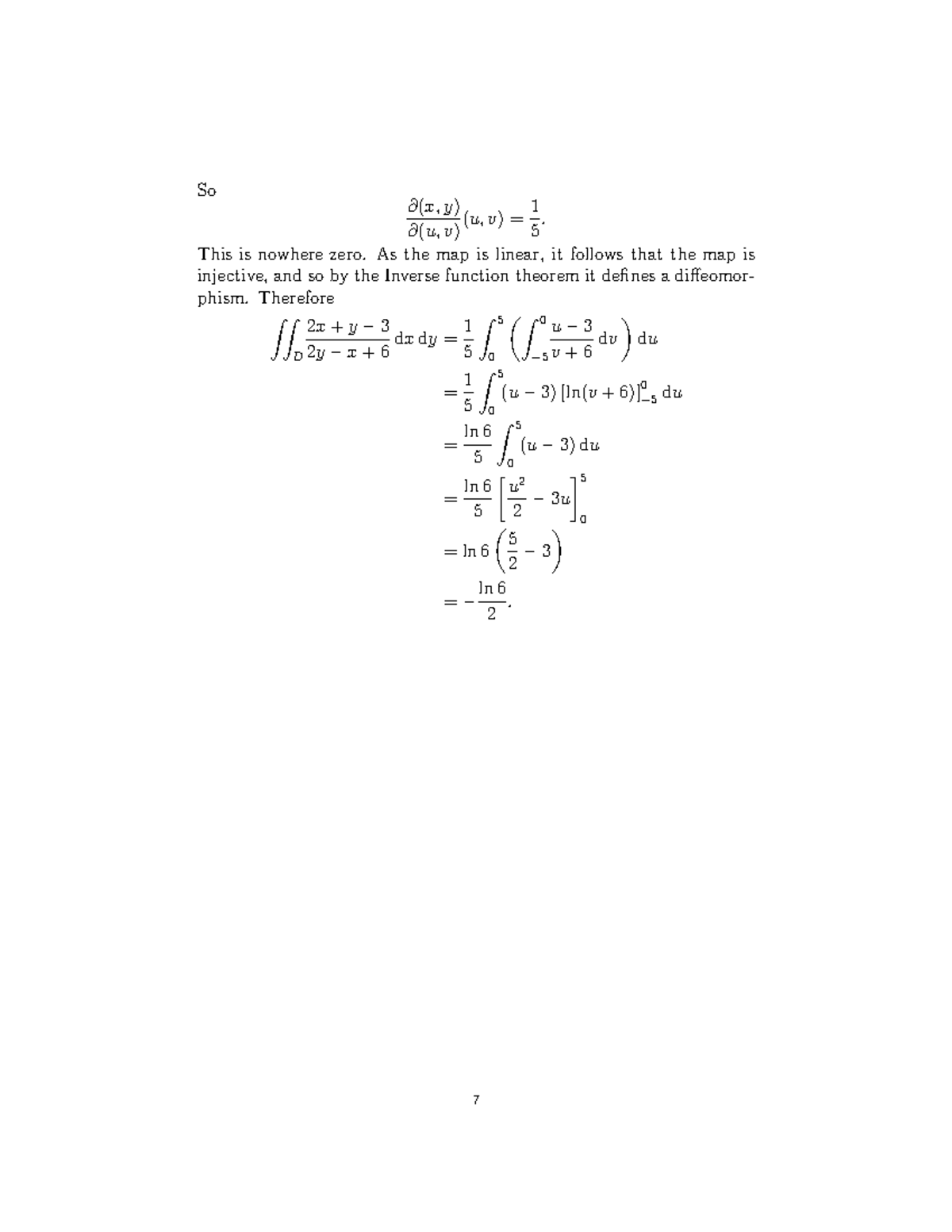 MIT 18.022F10 Model 9 – Part 4: Linear Maps and Inverse Function ...