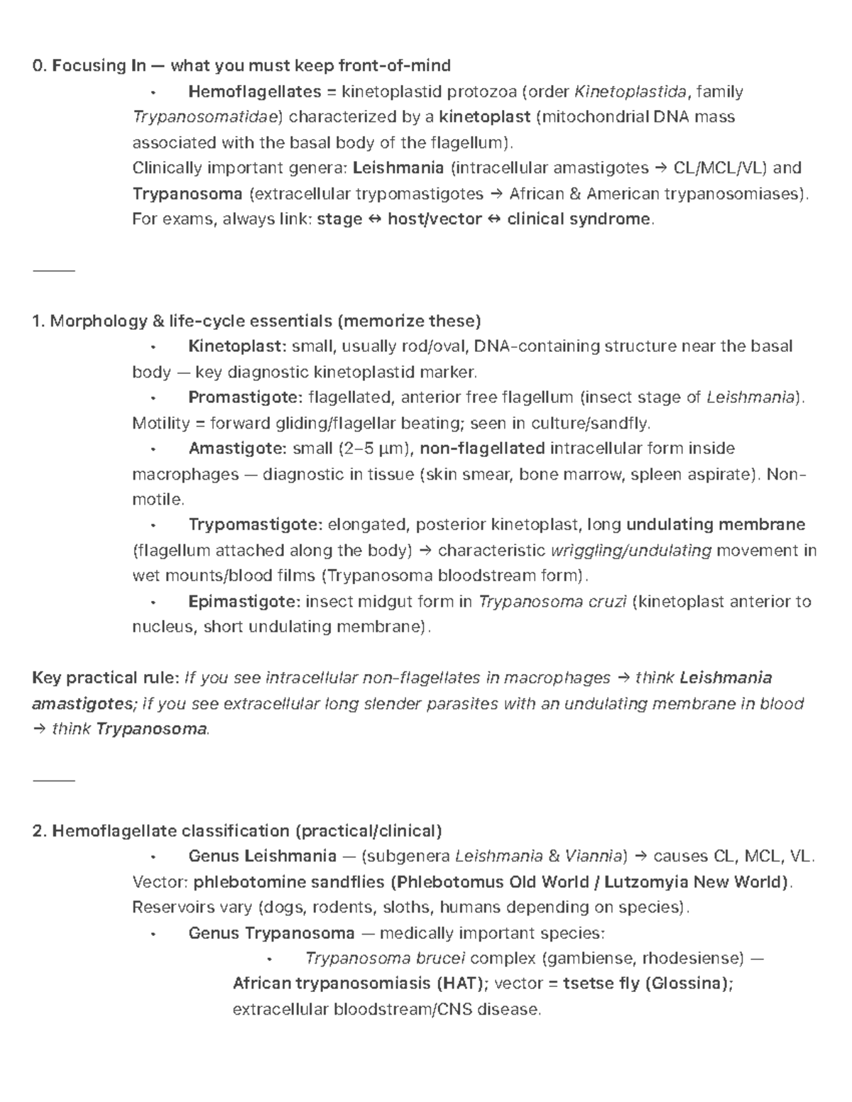 Hemoflagellates: Key Concepts and Clinical Insights for Exam Review ...