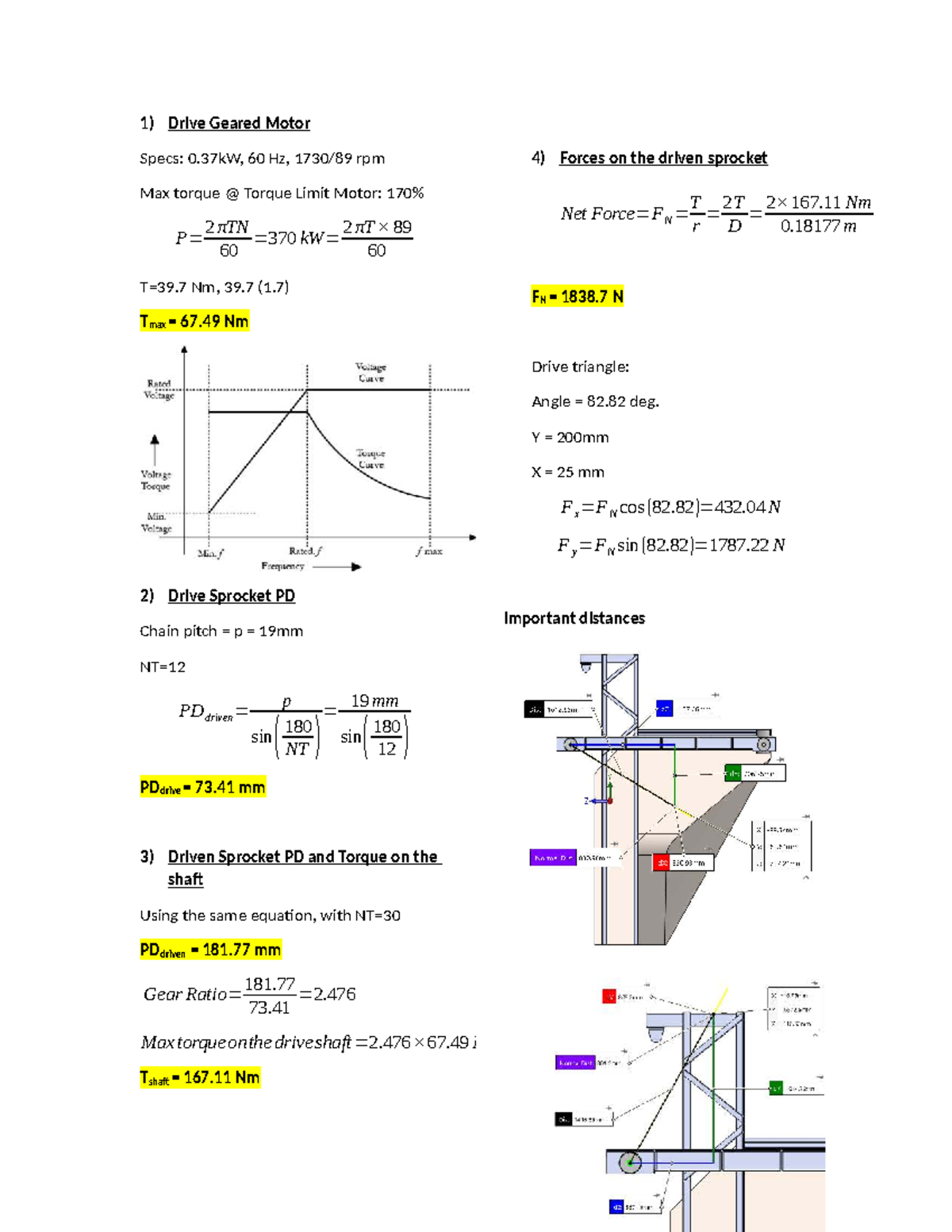 MH Drive System CALC1: Motor Specs & Torque Analysis - Studocu