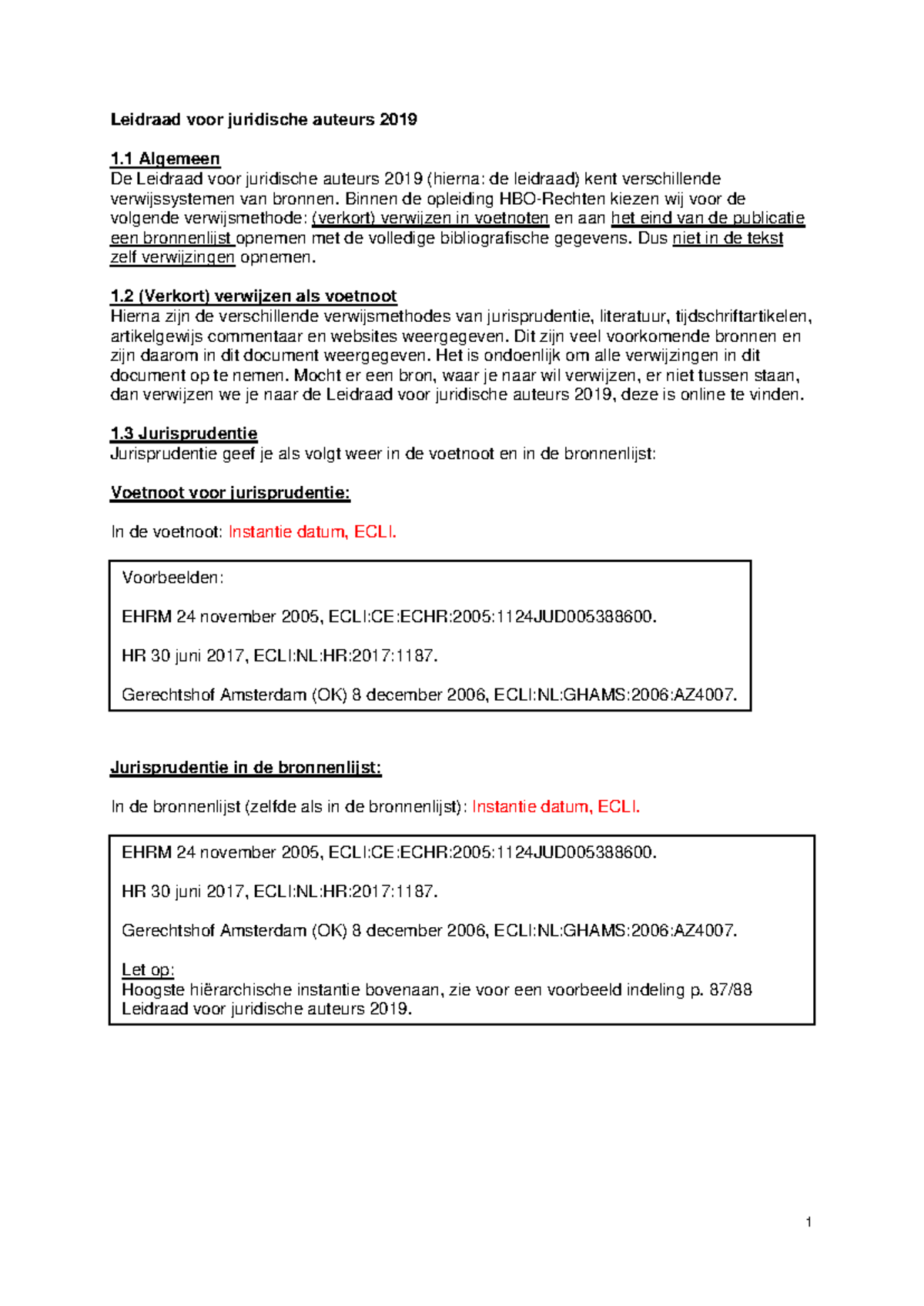 Leidraad voor Juridische Auteurs 2019: Verwijsmethodes en Toepassingen ...