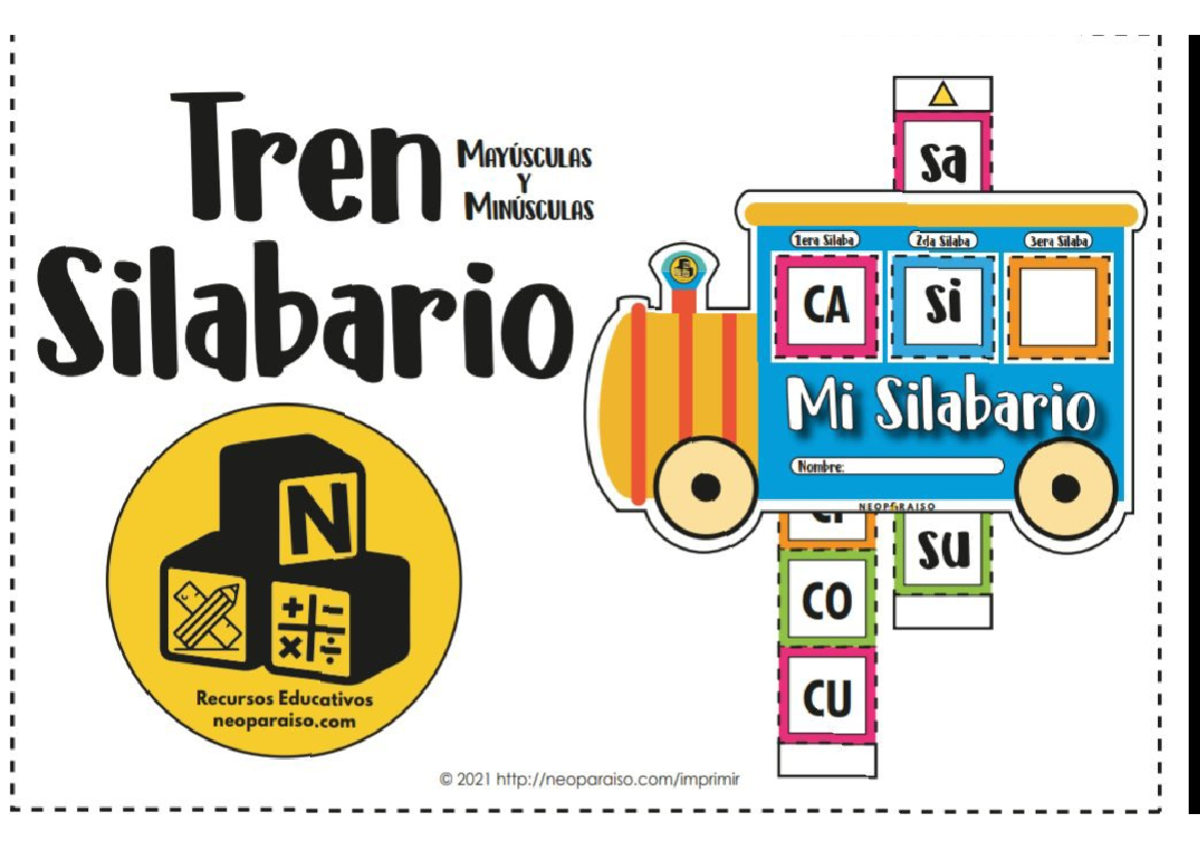 Tren Silabario CA: Mayúsculas y Minúsculas en Silabas - Studocu