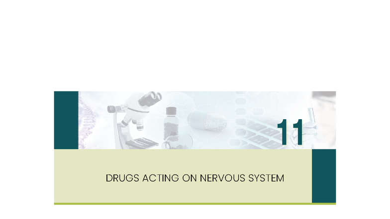 Pharmacology of Drugs Acting on the Nervous System - BSc Nursing 10 ...