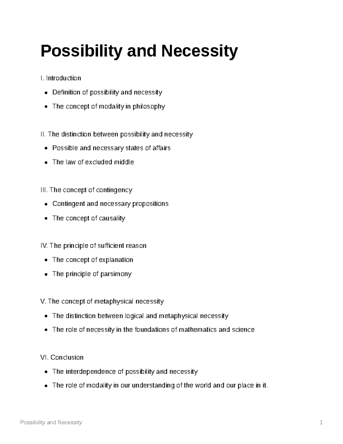 Possibility and Necessity - Introduction Definition of possibility and ...