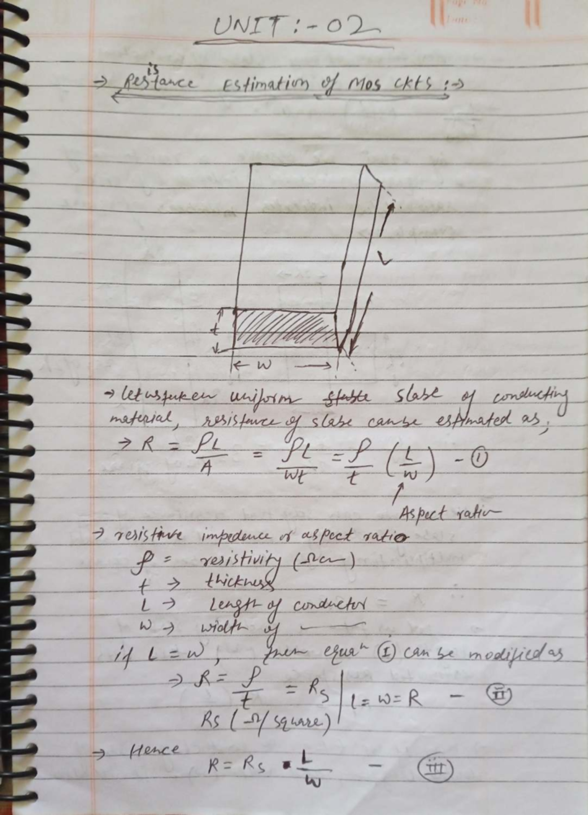 VLSI (2&4) Class Notes: Resistance and Capacitance Estimation - Studocu