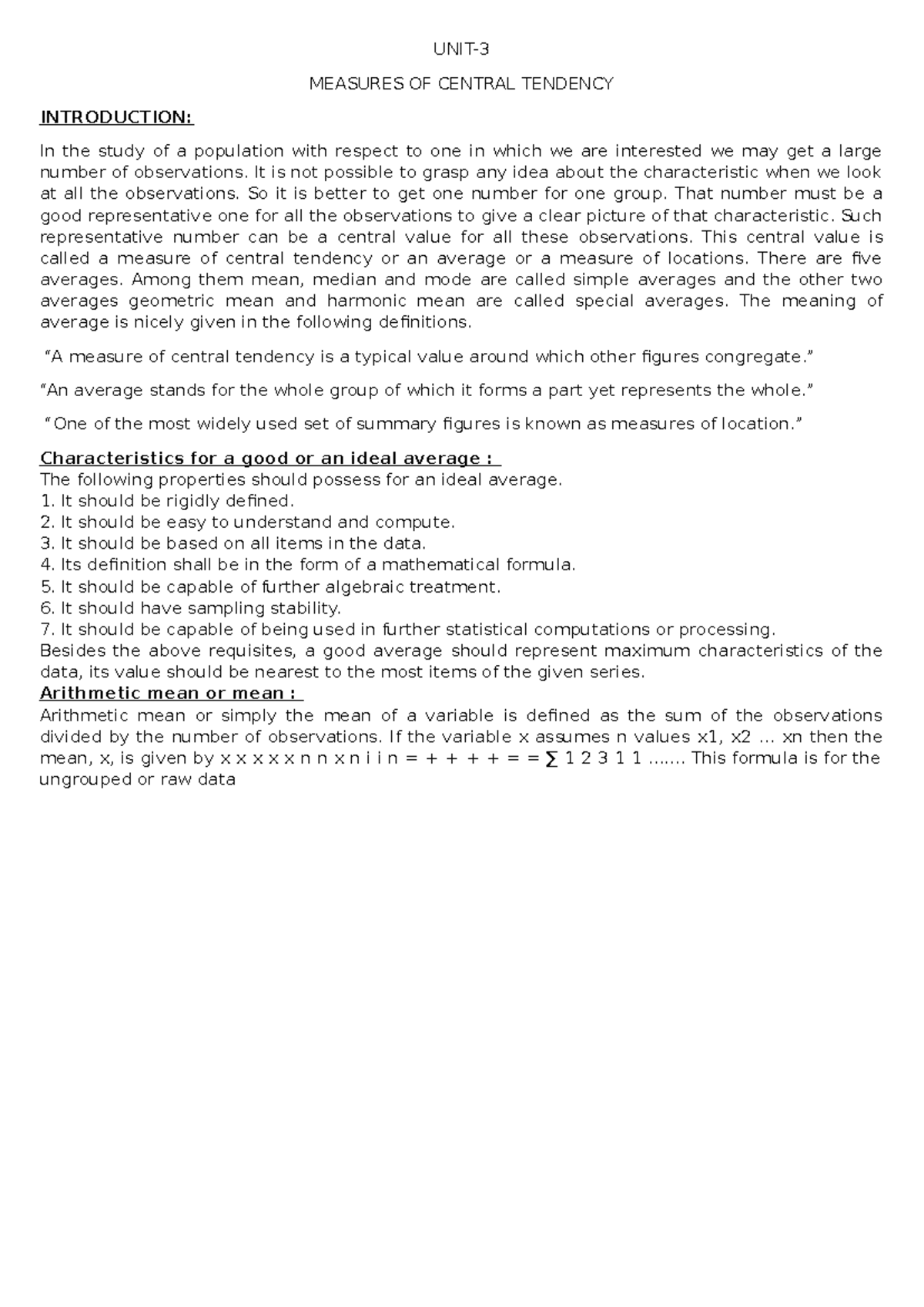 Measures of Central Tendency: Understanding Averages in Statistics ...