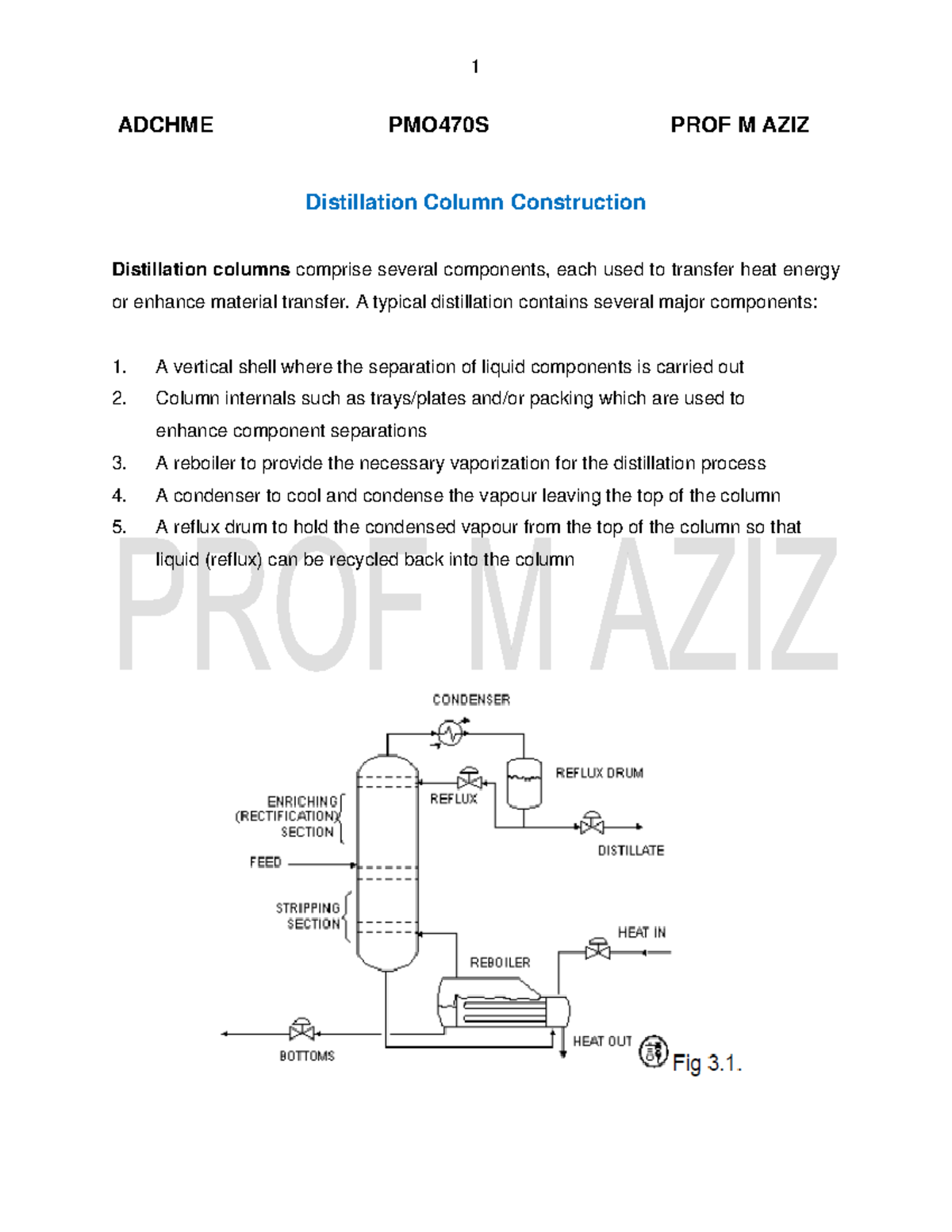 PMO470S - Multi-Component Distillation Column Construction Guide 2023 ...